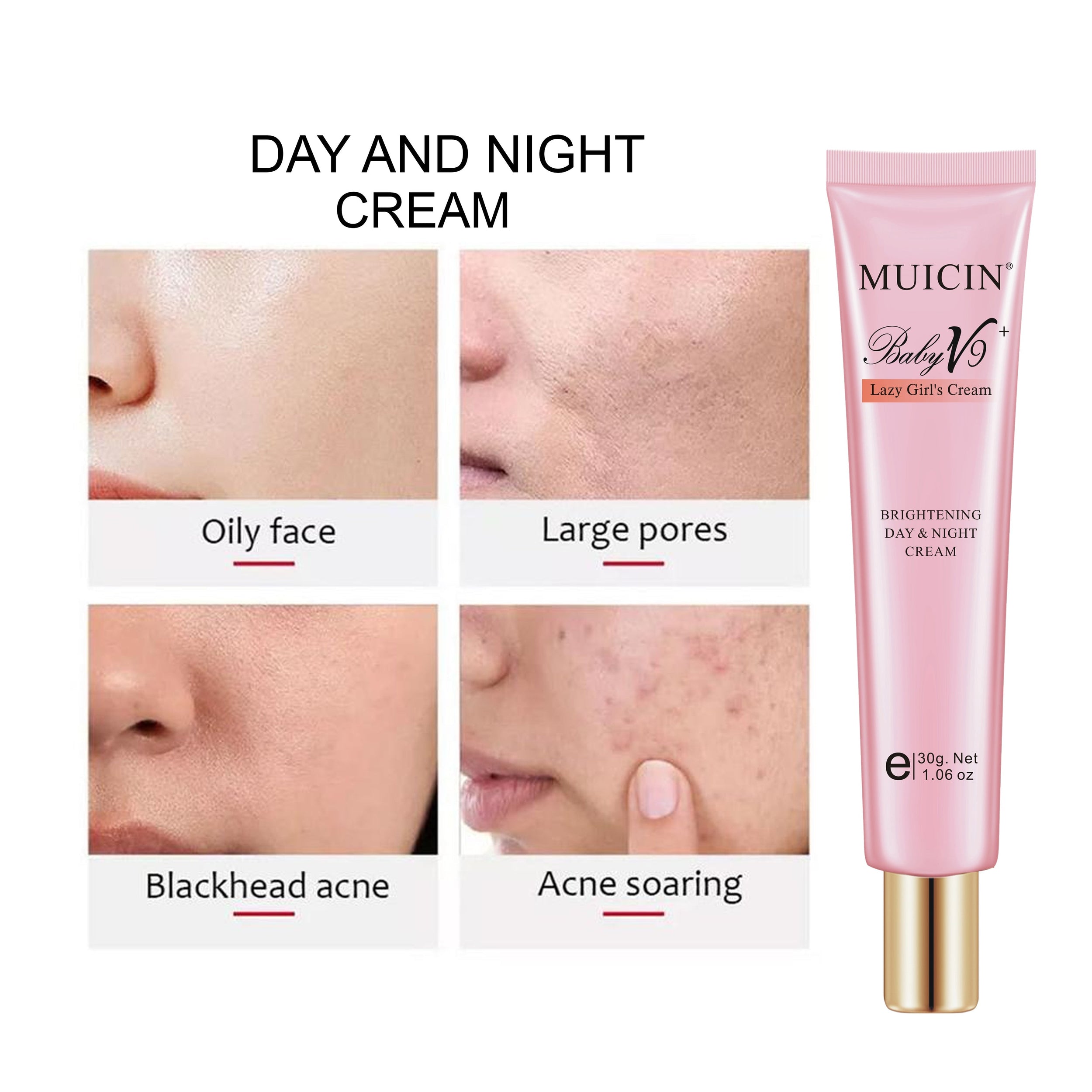 MUICIN - V9+ Lazy Girl Day & Night Skin Polish Cream Tube | Efficient ...