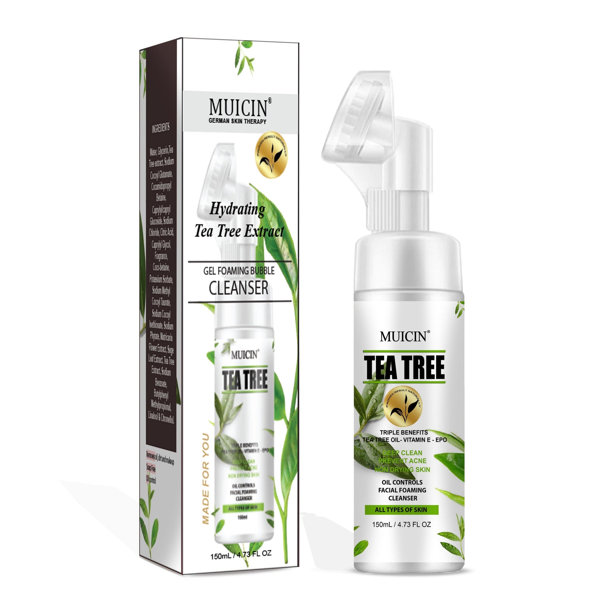 MUICIN - Tea Tree Bubble Foaming Facial Cleanser - 150ml