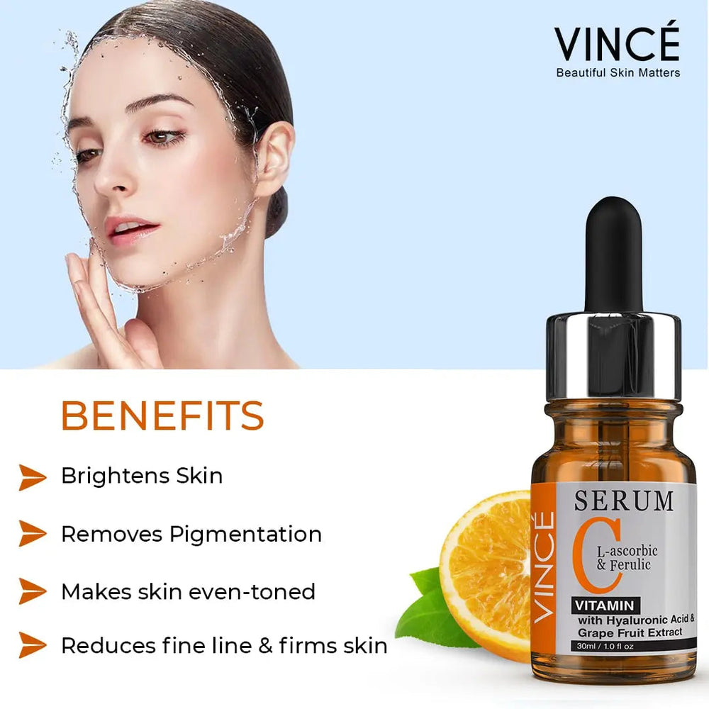 Vince Vitamin C Serum for Face | Reduce Your Dull Skin - Glow Beauty