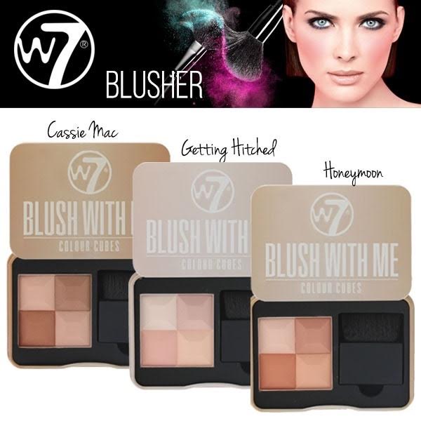 W7 Blush With Me Color Cubes Blusher Palette - 8.5g - Glow Beauty